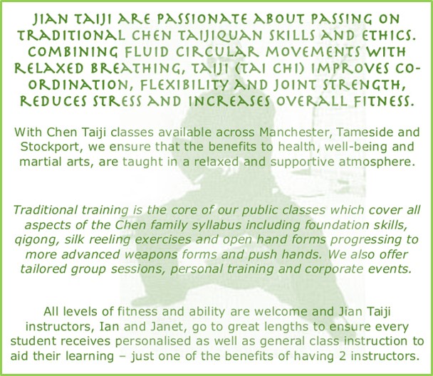 Jian Taiji - Chen Tai Chi Classes in Manchester, Tameside and Stockport